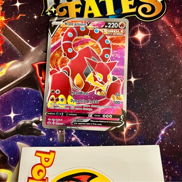 Pokemon | Other | Pokmon Volcanion V Card Chilling Reign | Poshmark